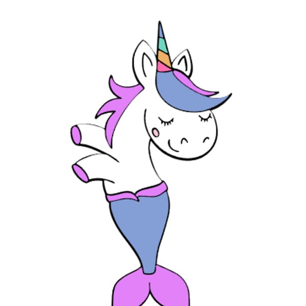 Unicorn and Mermaid Svg - Etsy