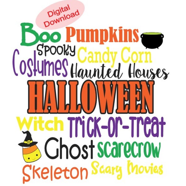 Halloween Word Art - Etsy