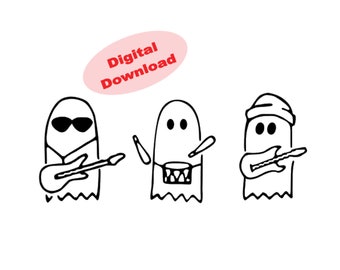 Ghost Band Svg - Etsy