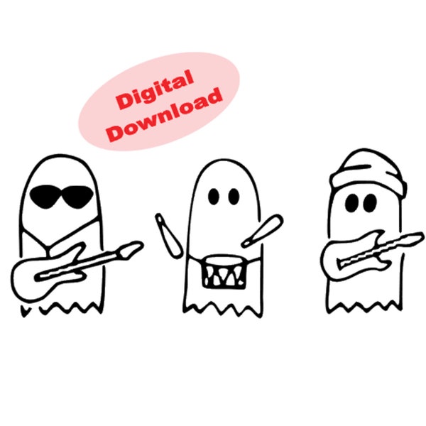 Ghost Band Svg Files - Etsy