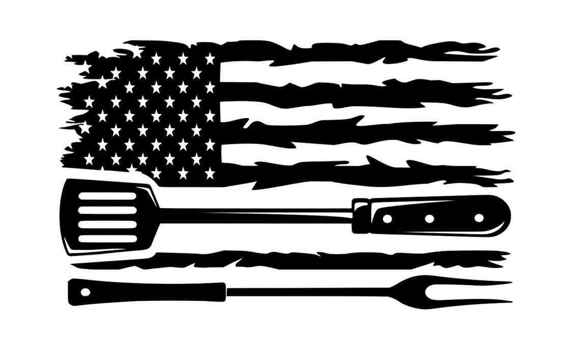 BBQ Flag SVG | Grill Flag | USA | Barbeque Flag | Grilling | Patriotic ...