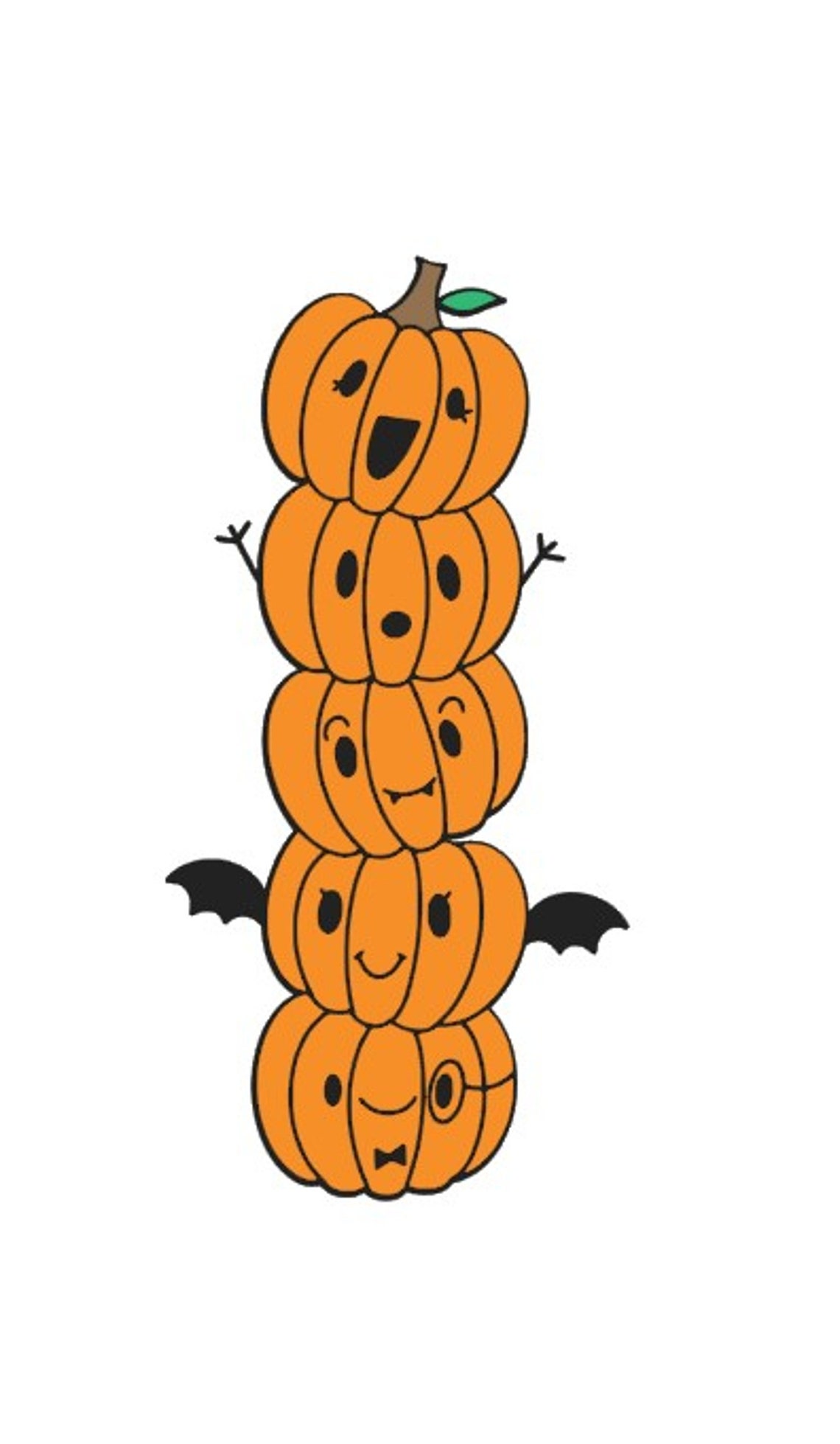 Stacked Pumpkin SVG Cute Pumpkins Halloween Decor - Etsy