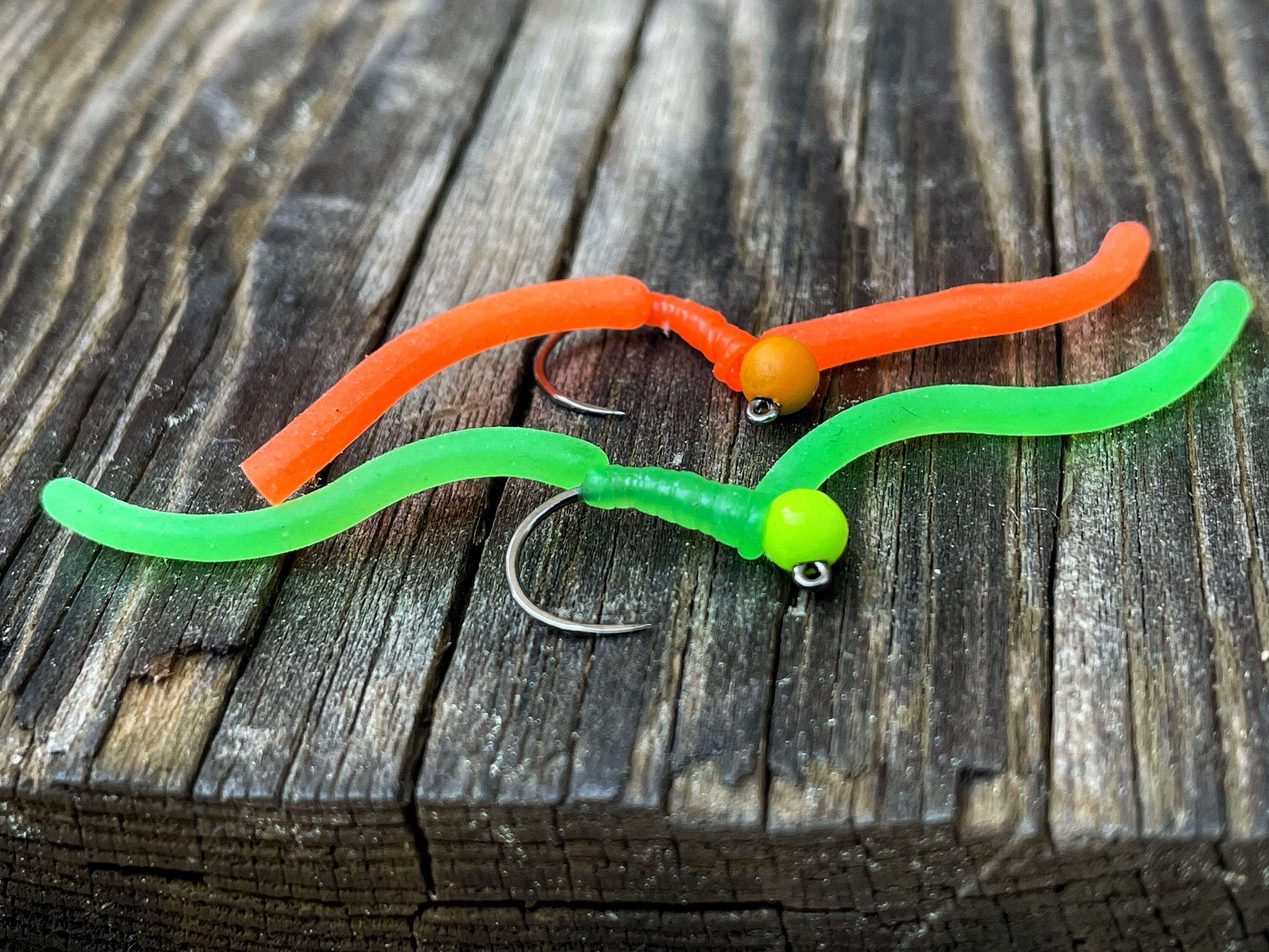 3 TUNGSTEN Squirmy Worm flies various colors available | Etsy