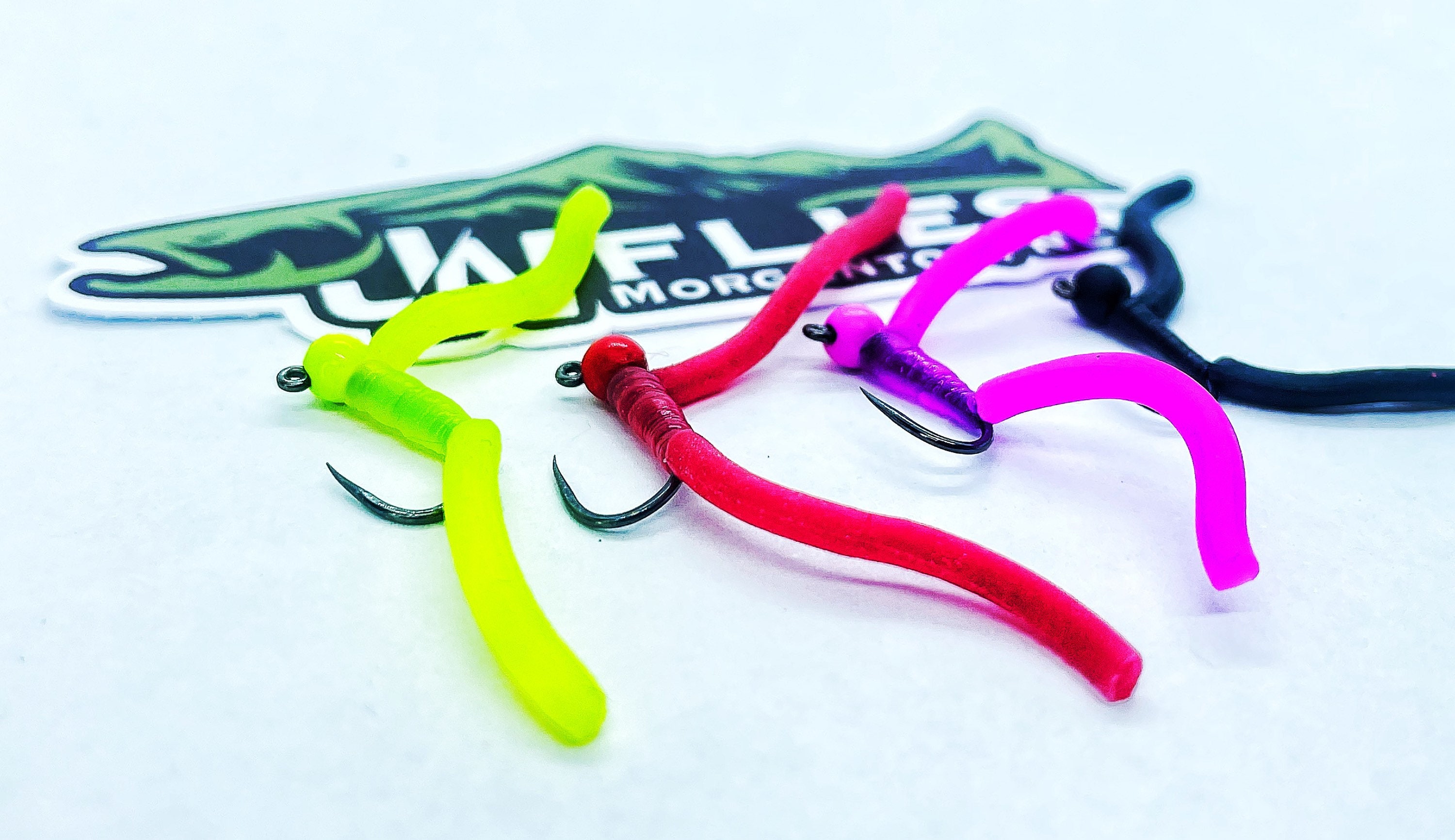 3 TUNGSTEN Squirmy Worm Flies (various Colors Available) - Etsy
