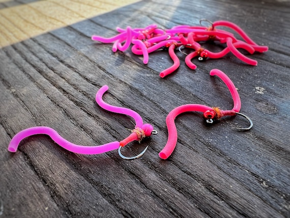 3 TUNGSTEN Squirmy Worm Flies various Colors Available - Etsy