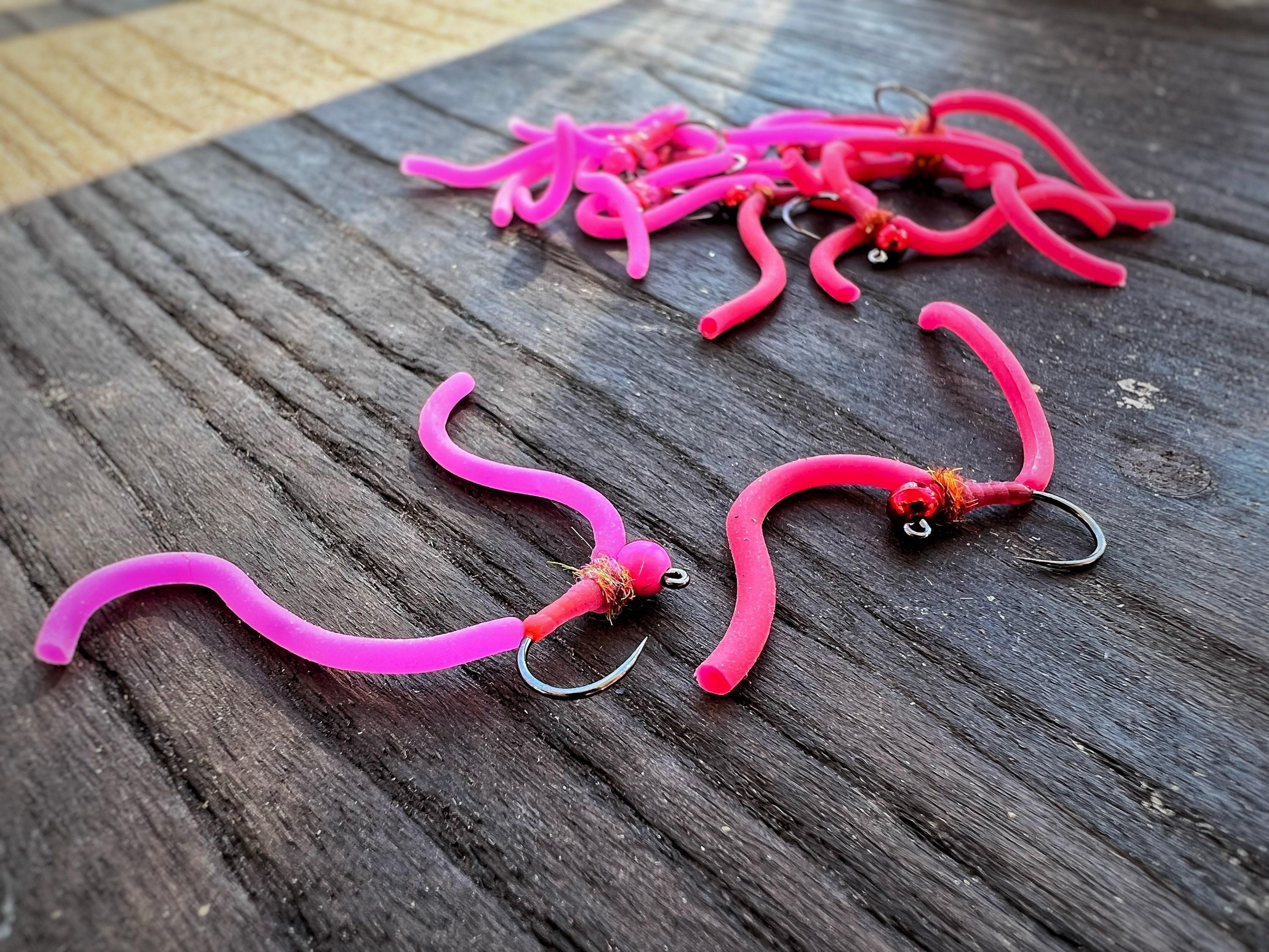 3 TUNGSTEN Squirmy Worm Flies various Colors Available - Etsy