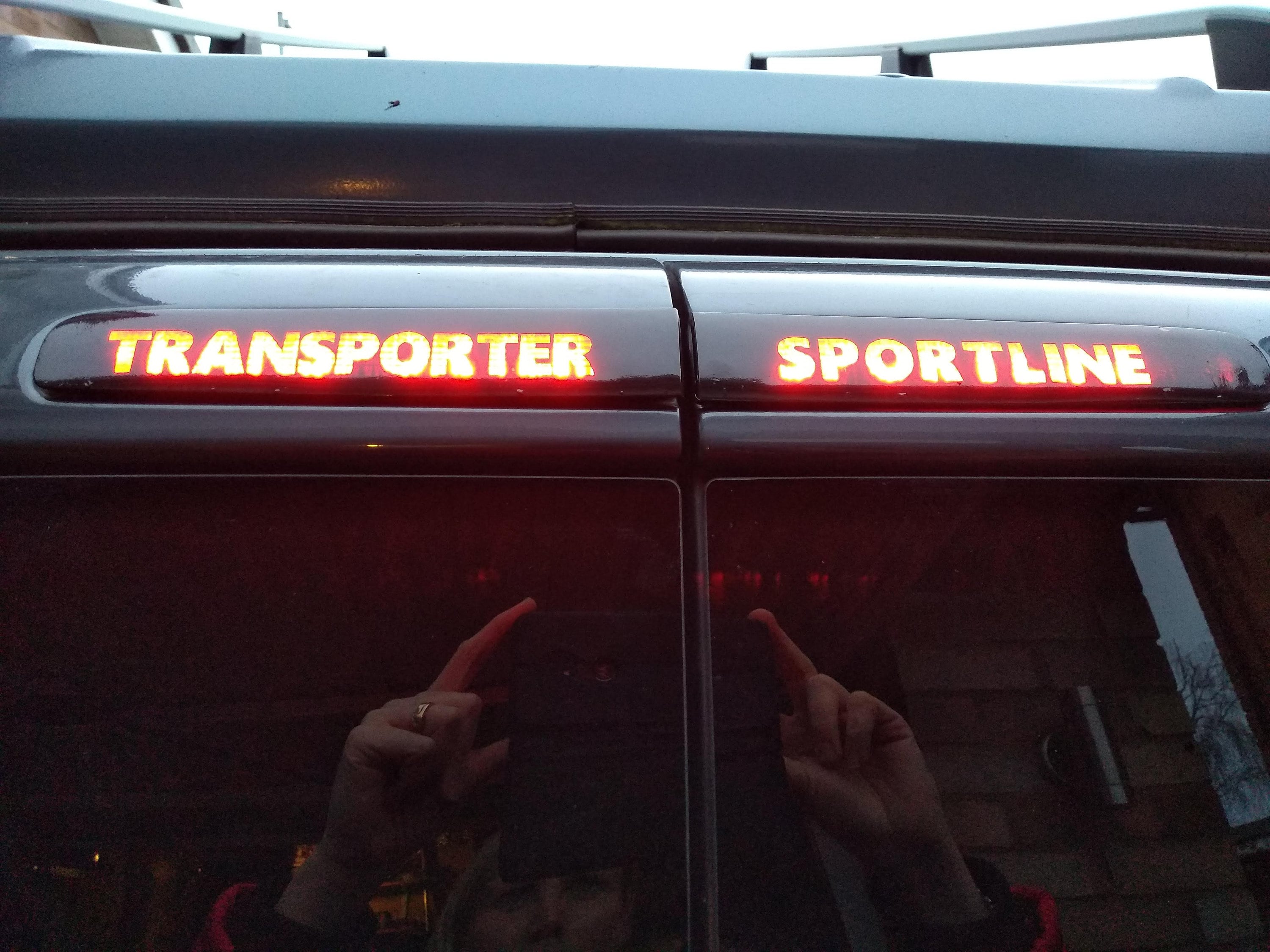 Third Brake Light Overlay Vinyl Decal Sticker Fits VW Transporter T5 ...