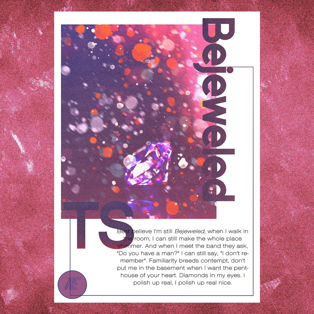 Taylor Swift Bejeweled - Poster - Etsy