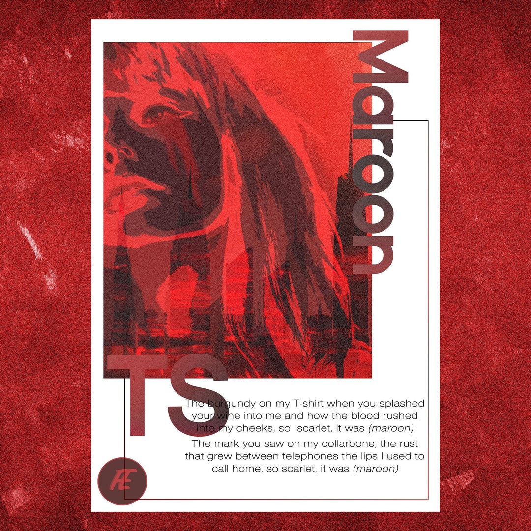 Taylor Swift Maroon Poster - Etsy