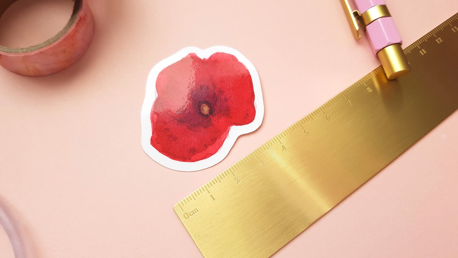 Vinyl Poppy Sticker // Glossy Finish // Decoration // Planner - Etsy UK