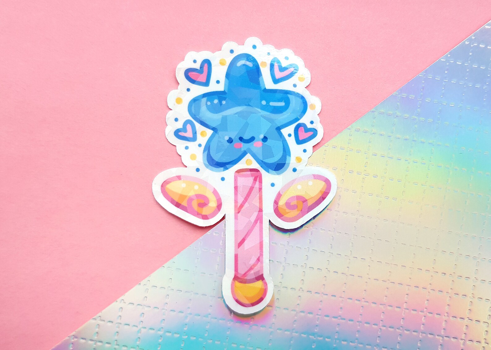 Kawaii Magic Wand Vinyl Sticker // Acabado brillante o holográfico ...