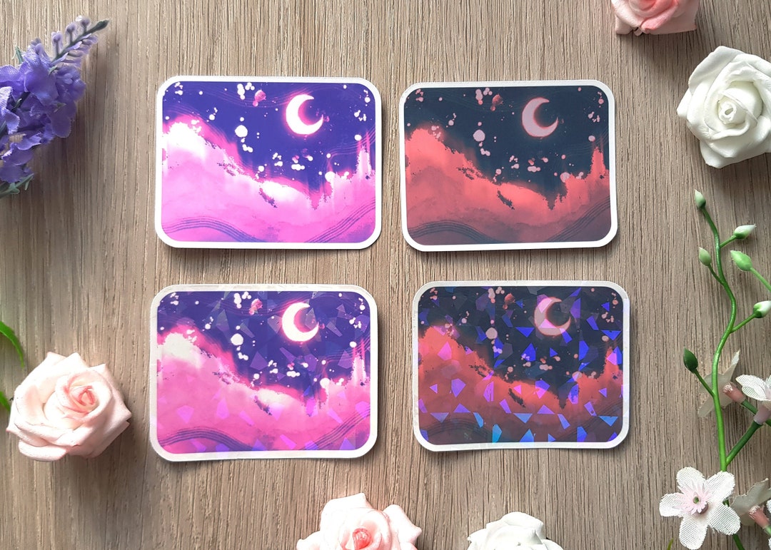 Magical Night Sky Vinyl Sticker // Standard Glossy or Holographic ...