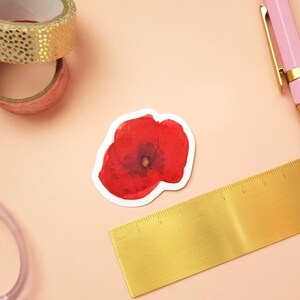 Vinyl Poppy Sticker // Glossy Finish // Decoration // Planner, Bullet ...