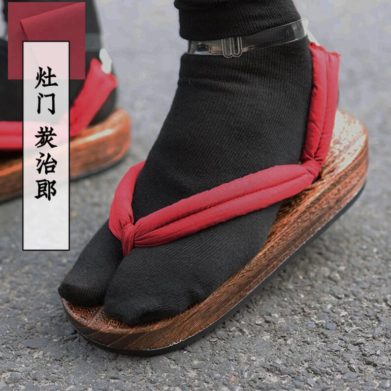 Geta Wooden Sandals Women Red Geisha Shoes Geta Tabi - Etsy