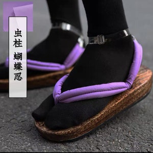 Geta Wooden Sandals Women Red Geisha Shoes Geta Tabi - Etsy