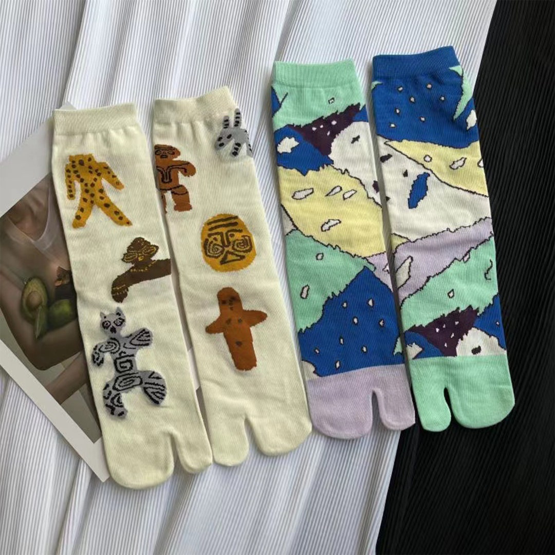 Winter Tabi Socks,japanese Style, Unisex Split-toe, Tabi Cotton Socks ...