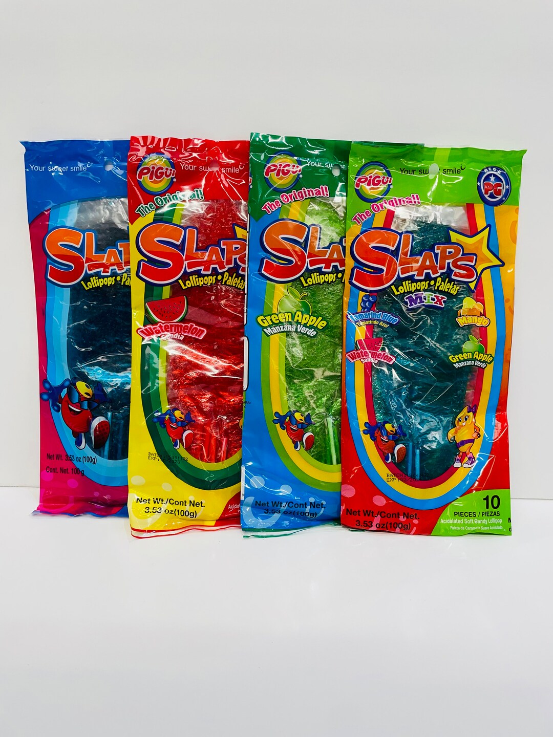Slaps Flavored Paletas Mexican Candy Lollipops X 4 Bags 40 - Etsy