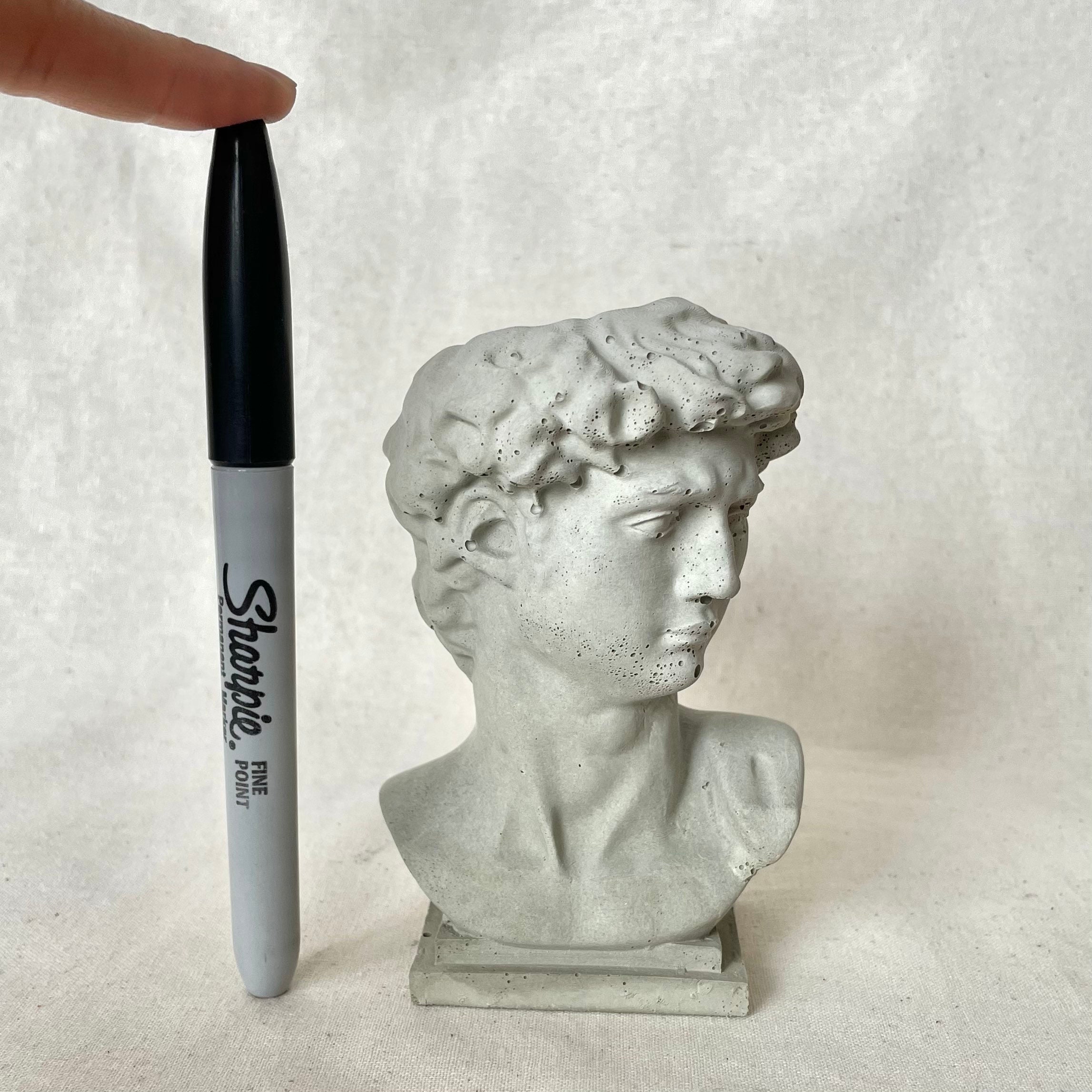 Concrete David Vase Statue Nordic Style David Head Holder - Etsy
