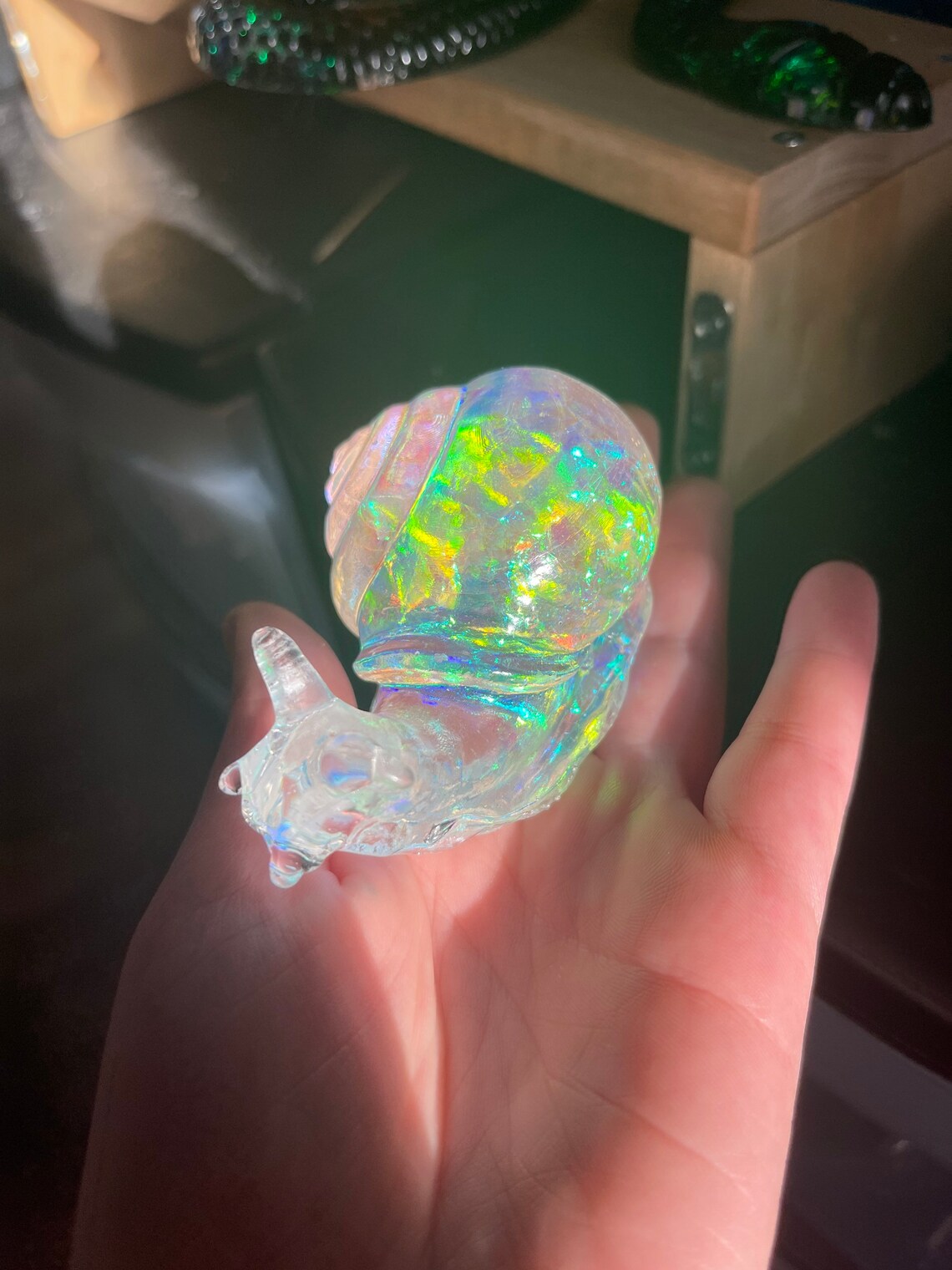 Aura Snail Gemstone Snail Paper Weight - Etsy