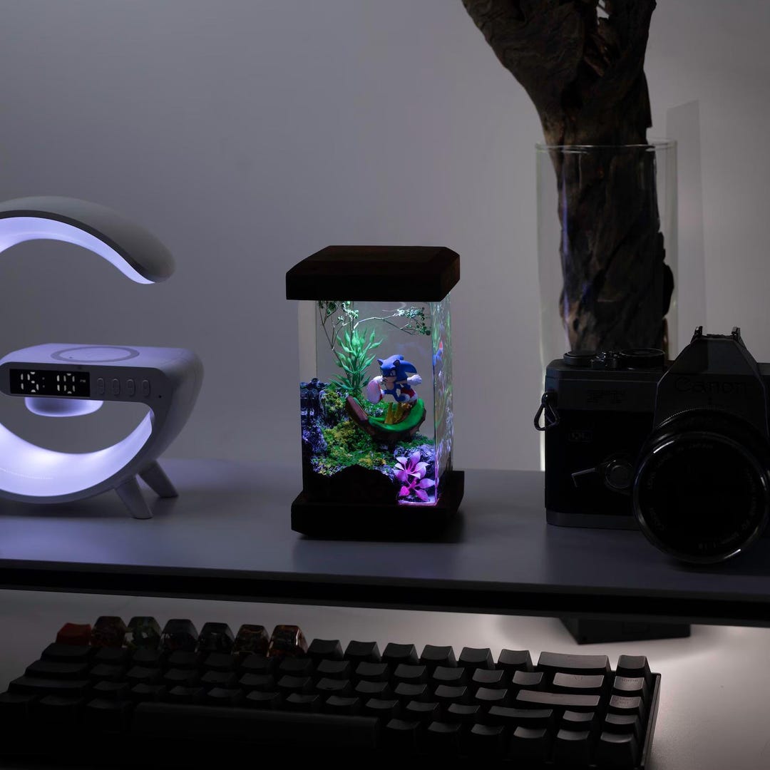S.o/n.ic the H.edgehog Game Handmade Resin Lamp,diorama Resin Epoxy ...