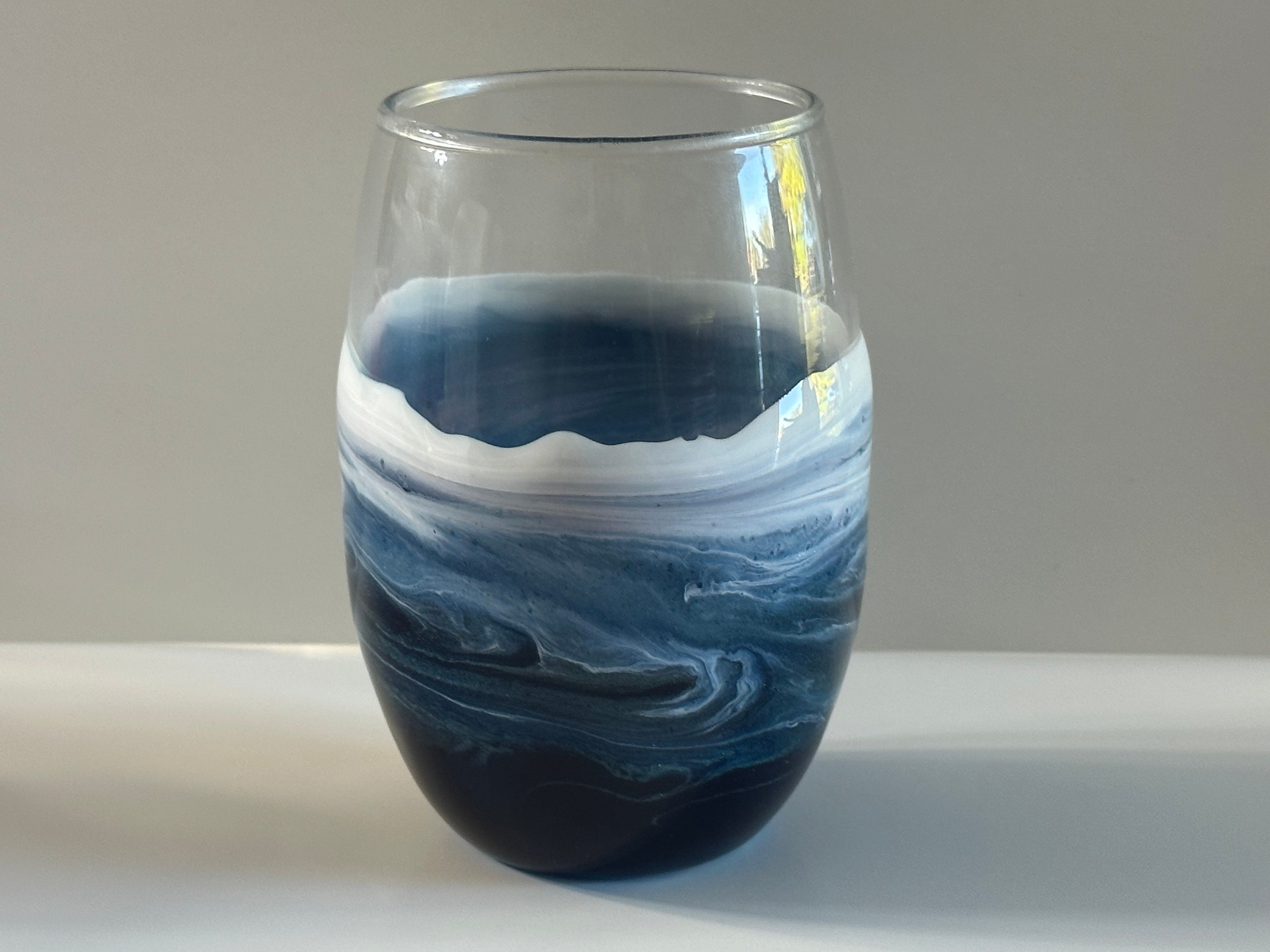 Ocean Resin Wine Glass - Etsy