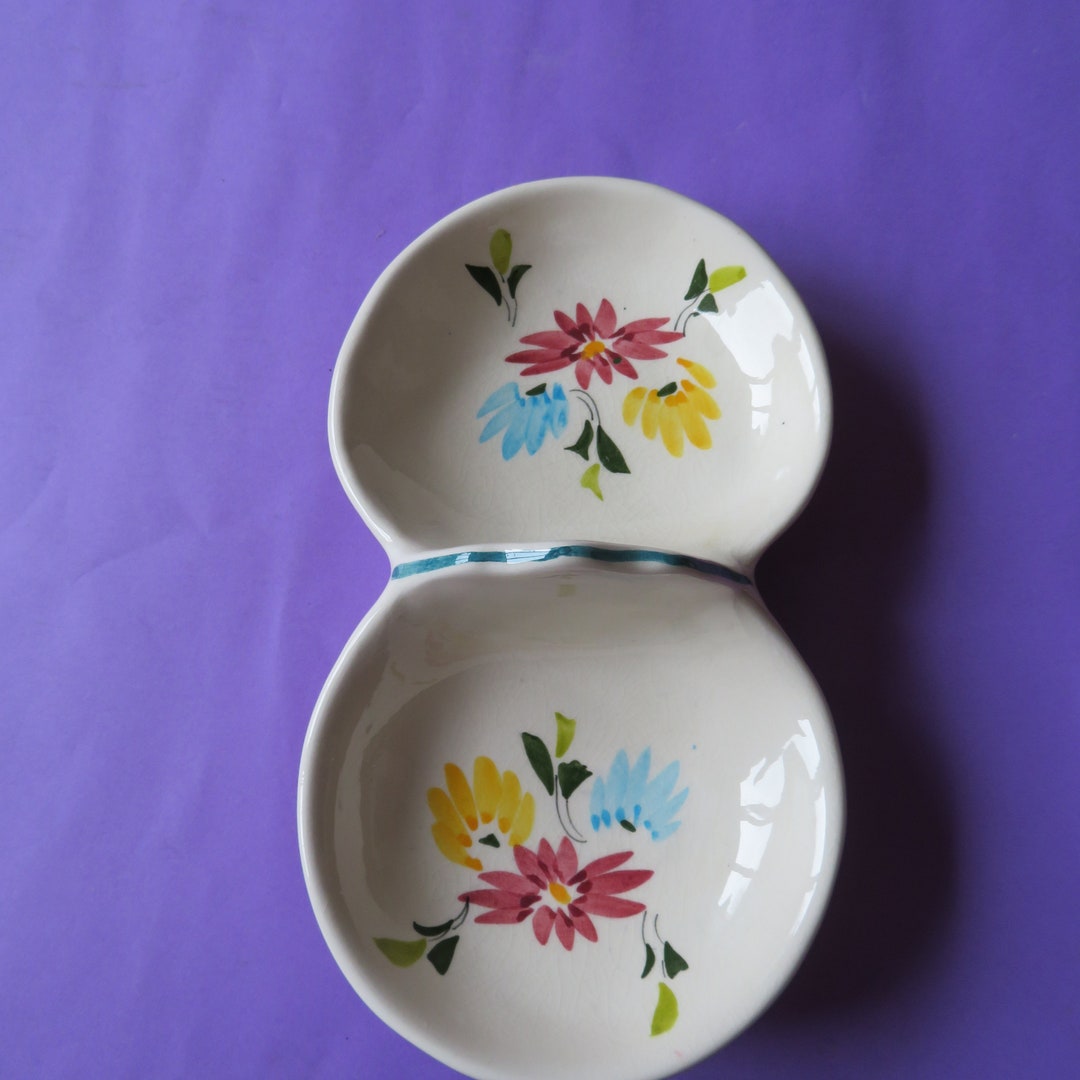 Toni Raymond Pottery 1967-1986 Double Serving Dish, Nibbles Dish With ...