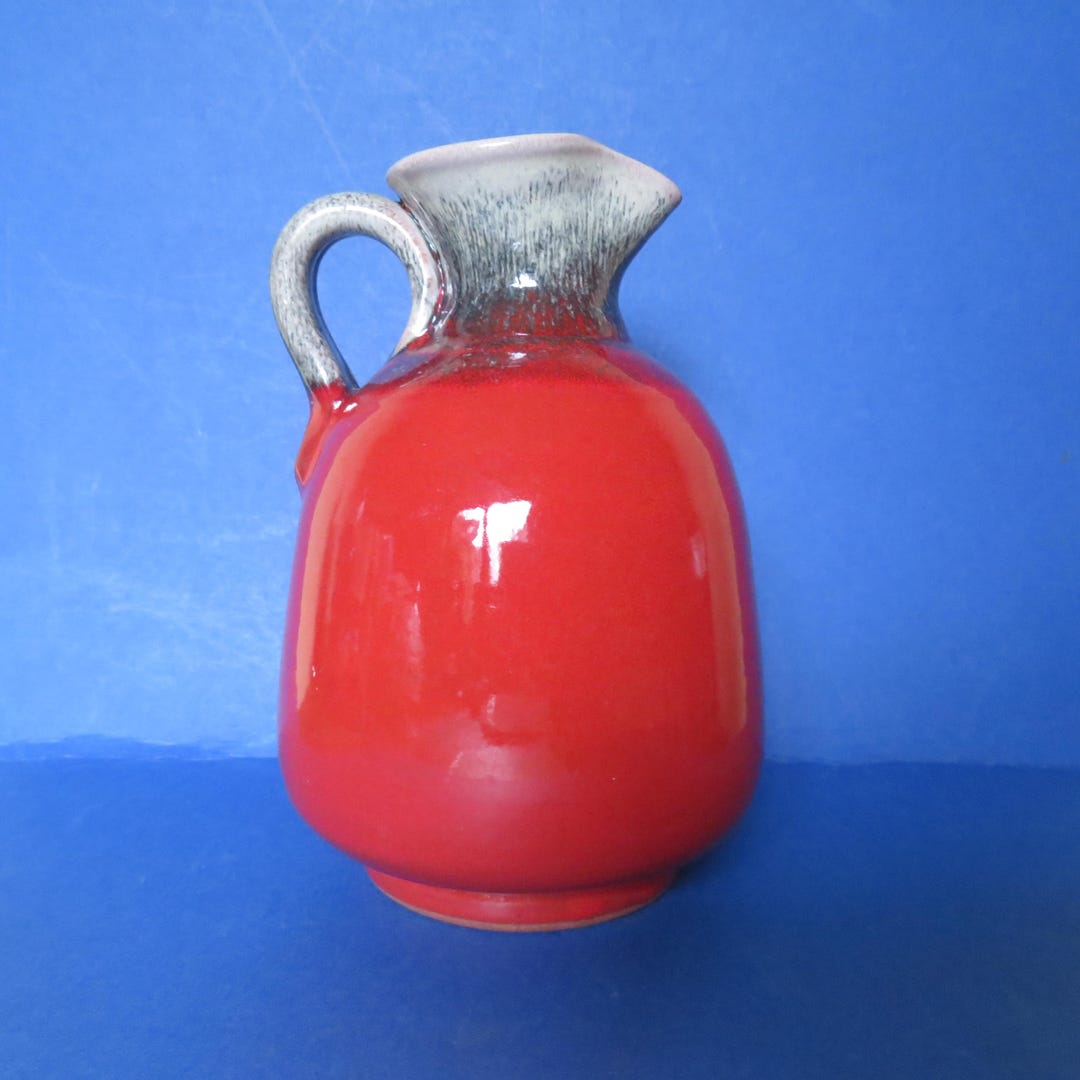 Arroyo 6" Signed Pottery Jug, Spanish Handmade Pottery, Red Kitchen ...