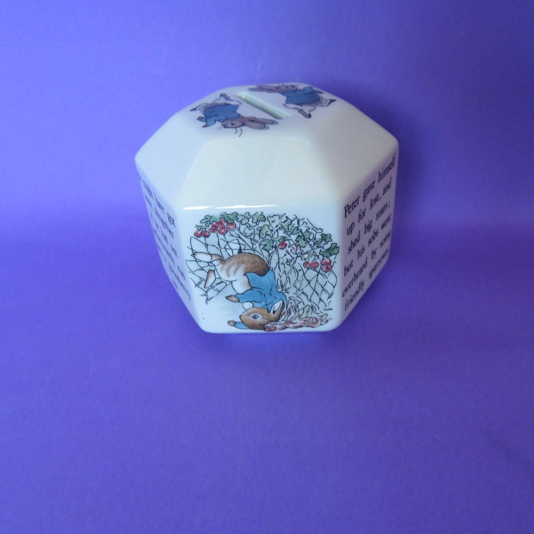 Wedgwood Beatrix Potter Peter Rabbit Hexagonal Porcelain Money Box With ...