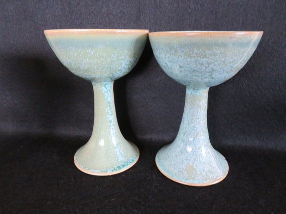 Handmade Louis Mulcahy Irish studio pottery goblets chalices | Etsy
