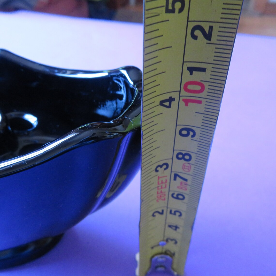 Bagley Black Glass Vase/bowl in the Bristol Pattern 3145 Produced From ...