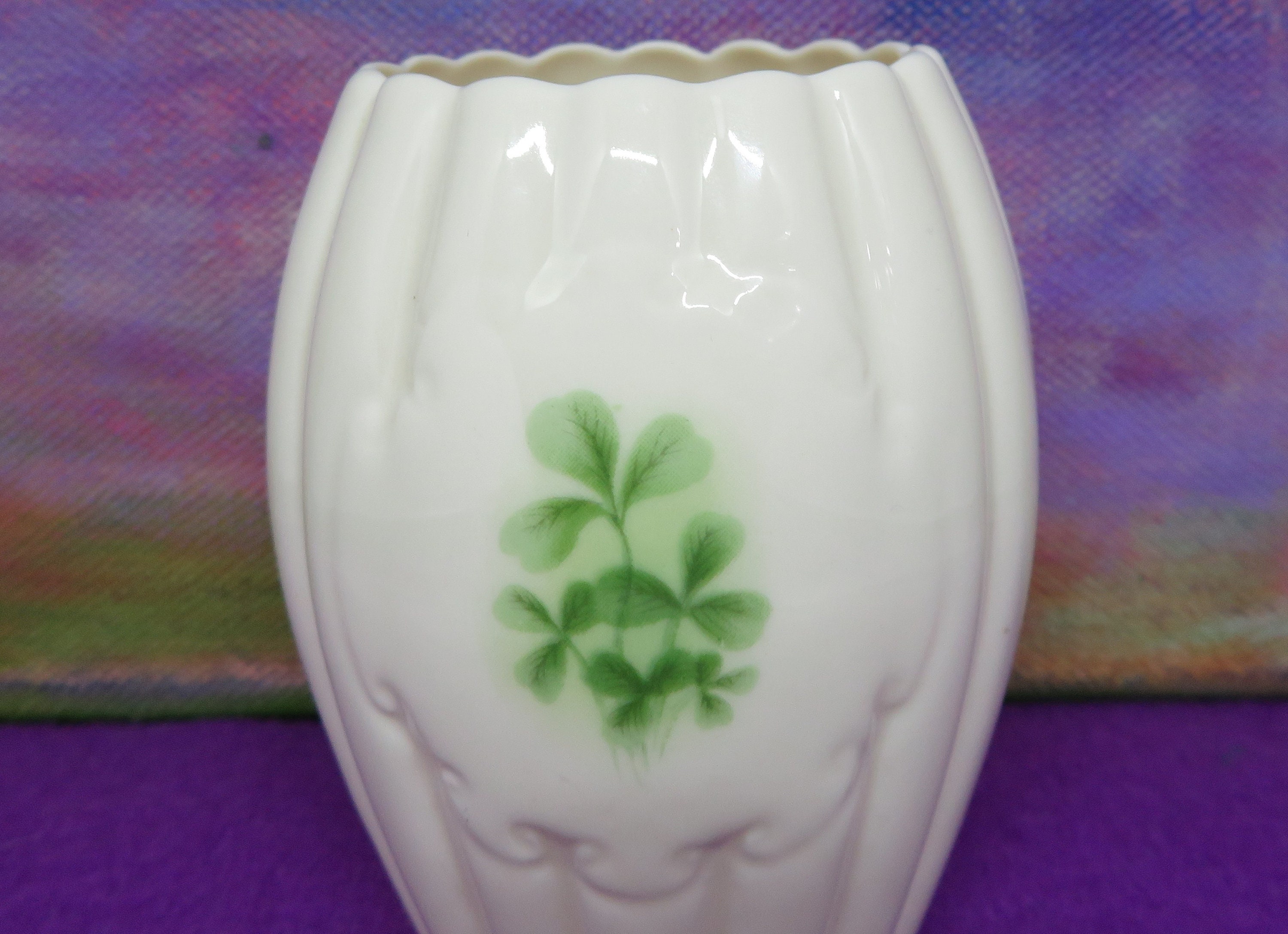 Irish Donegal Parian China Crolly Shamrock Vase Irish China - Etsy UK