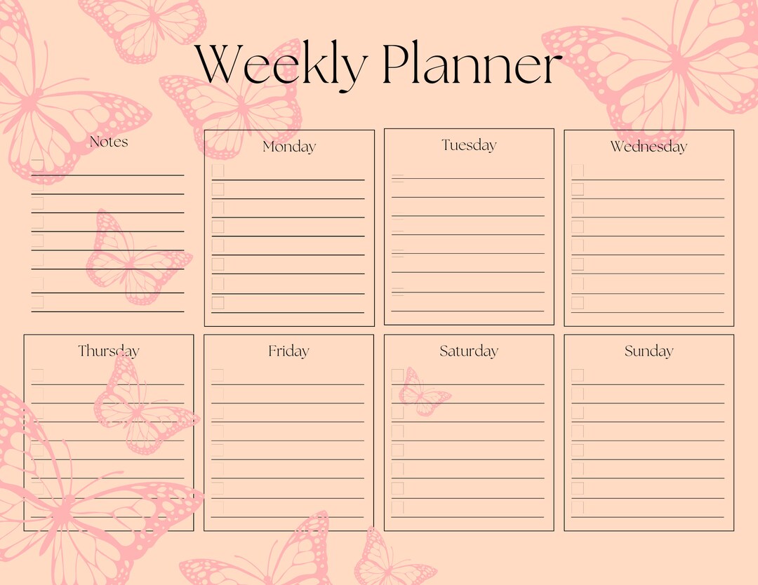 Weekly Planner Printable to Do List - Etsy