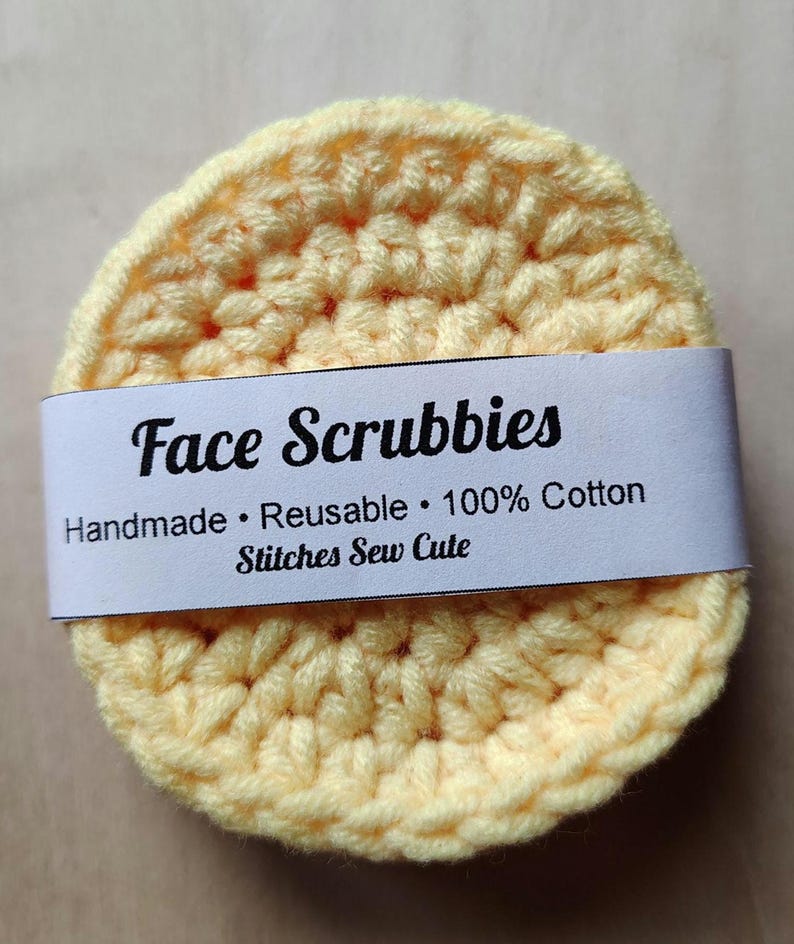 Reusable Crochet Face Scrubbies 100% Cotton 4 Pk - Etsy
