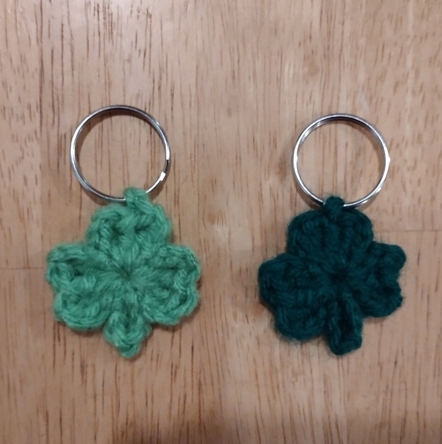 Handmade Crochet Mini Shamrock Keychain - Etsy