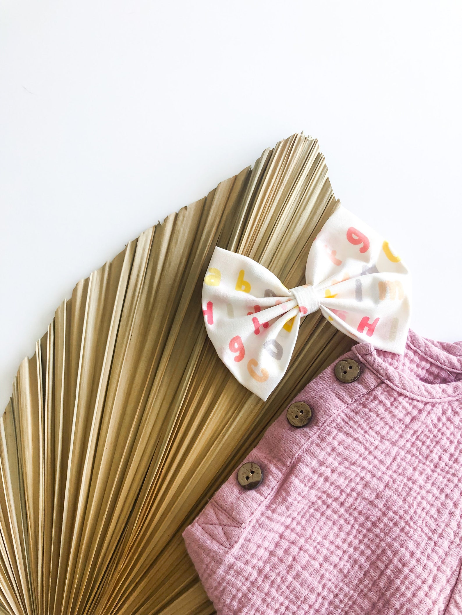 Lazo pastel / Alfabeto / Letras rosas / Clip para el cabello para niños ...