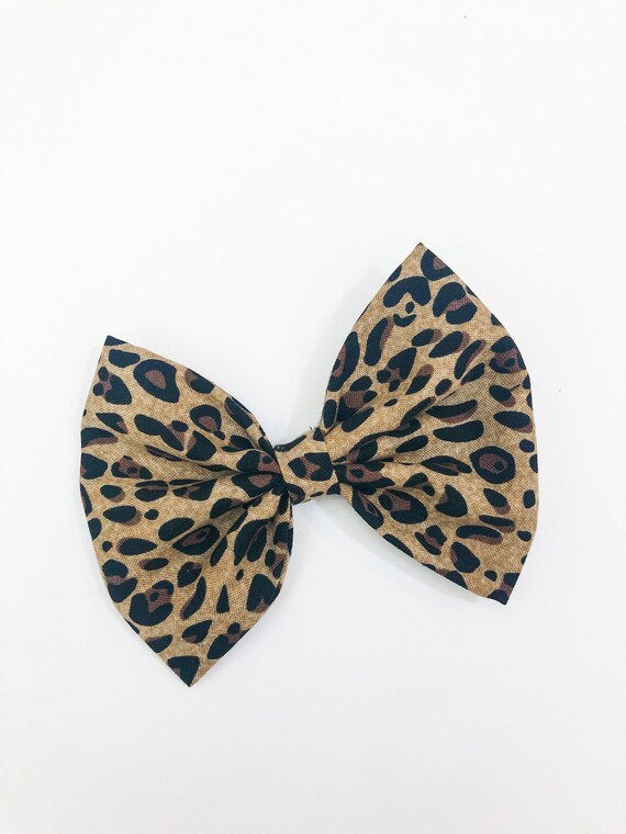 Cheetah Print Bow Cheetah Bow Brown Bow Black Bow - Etsy