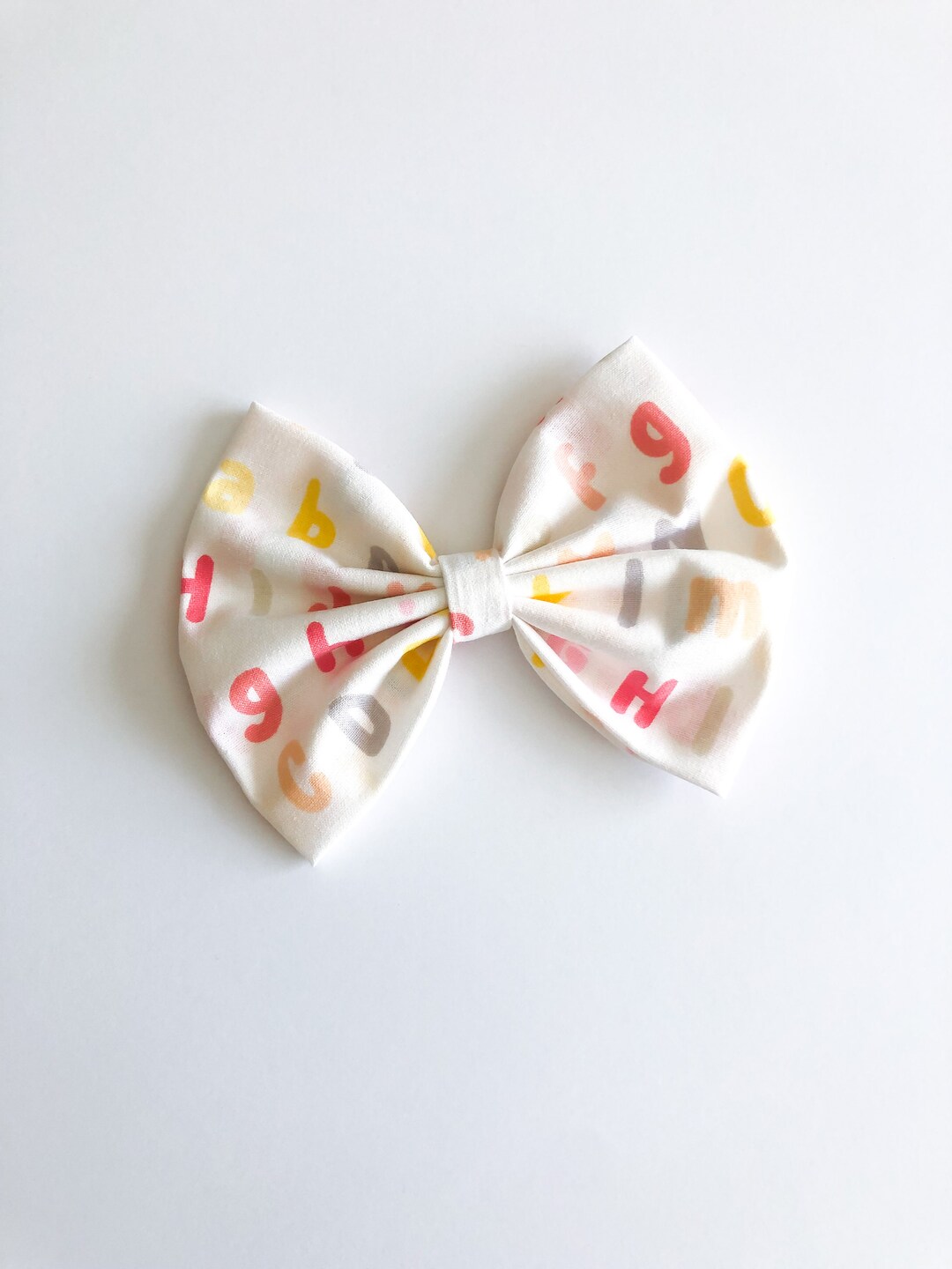 Lazo pastel / Alfabeto / Letras rosas / Clip para el cabello para niños ...