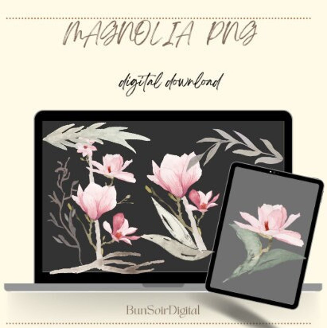 Magnolia Pack Digital Sticker Pack Goodnotes Notability - Etsy