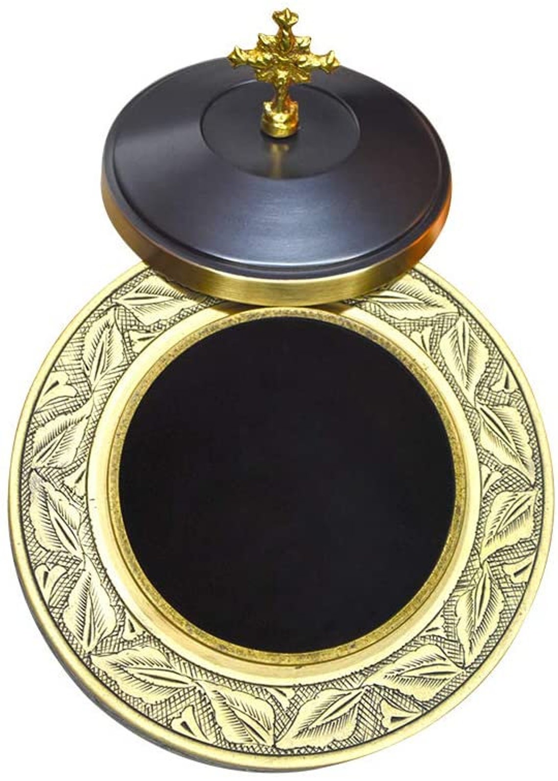 Catholic Urn for Human Ashes With Beauty Engraving Leaves - Etsy