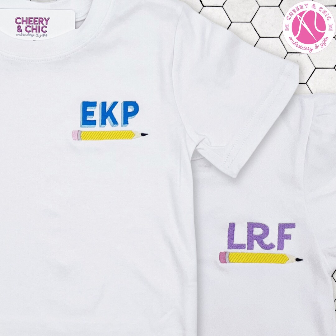 Personalized Pencil Shirt for Back to School | Monogrammed Shirt for ...
