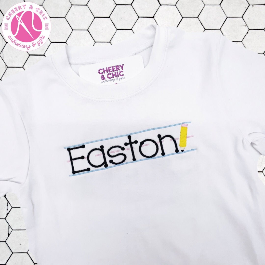 Handwriting Paper and Pencil Back to School Shirt for Kids ...