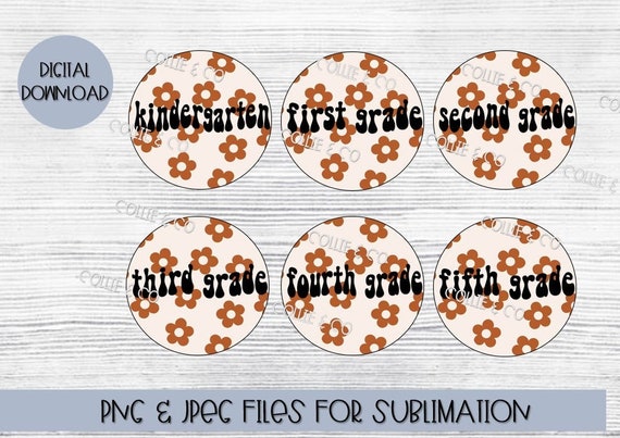 Retro School Grades Png Bundle Floral Back to School Png - Etsy