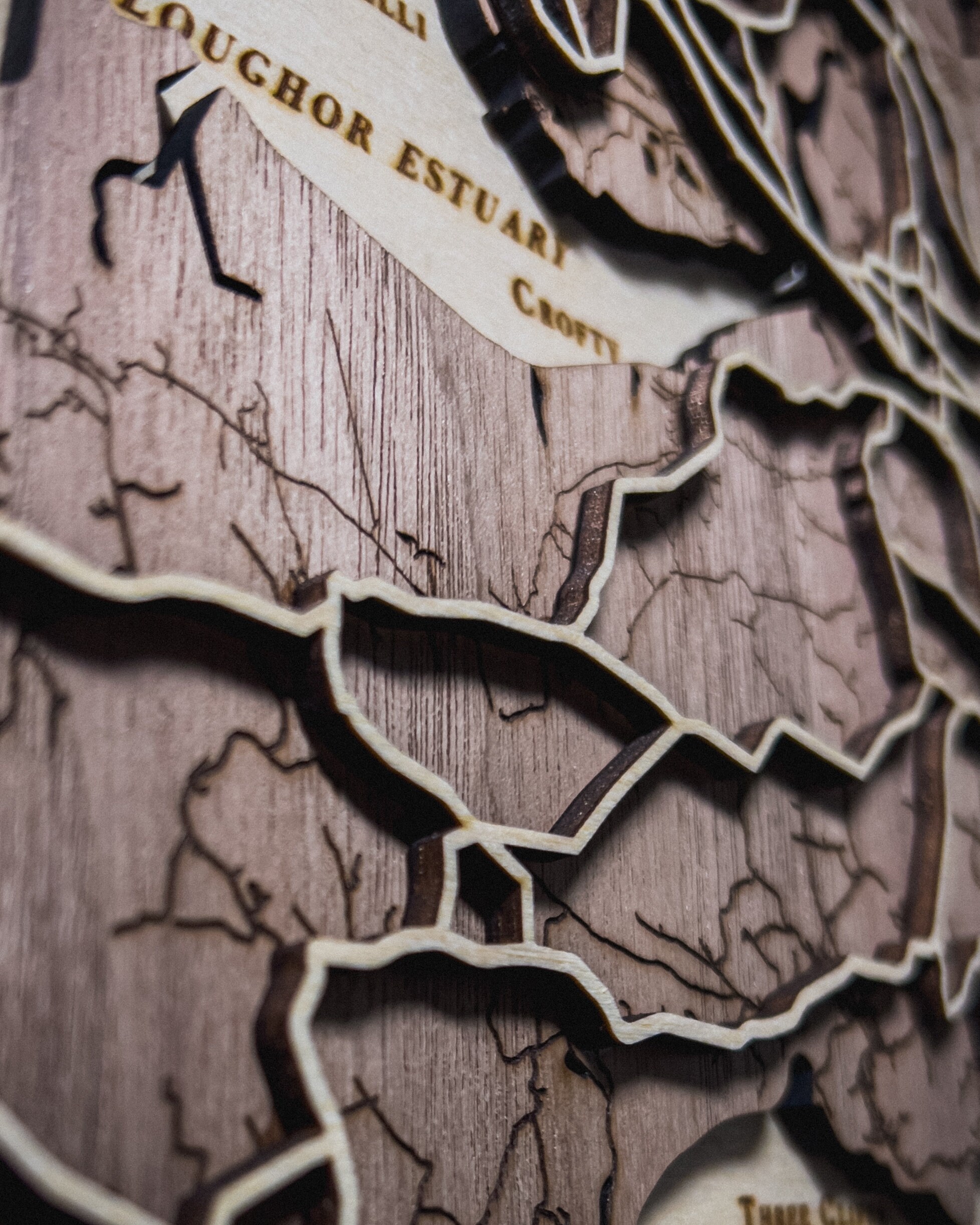 Gower Laser Cut Map Framed Wooden Map Personalised Gift - Etsy