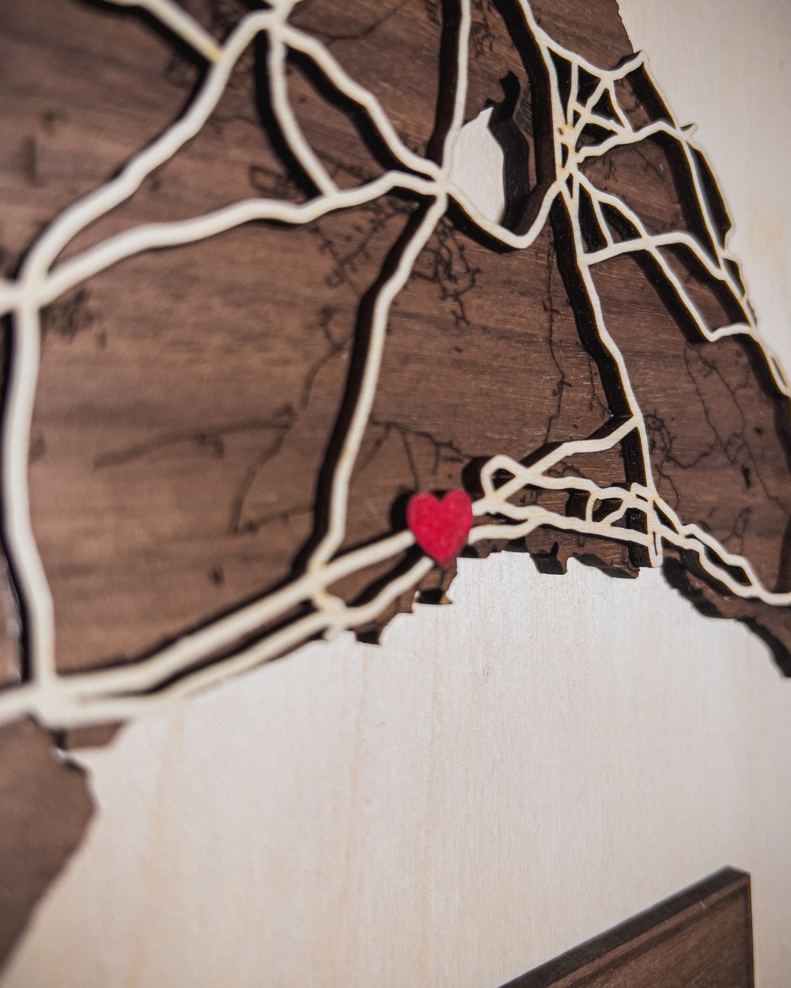 Custom City Map Personalised Laser-cut Map Topographic Wall - Etsy