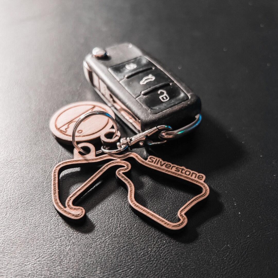 Personalised Wooden Formula 1 Track Keyring Perfect for Racing Fans ...