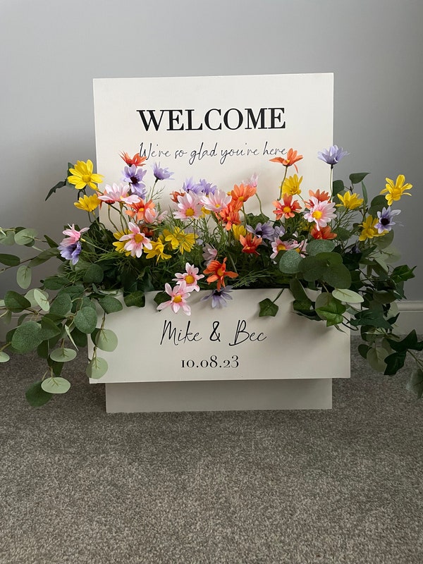 Downloadable Tutorial: Flower Box Welcome Sign, DIY Bloom Box, Make ...