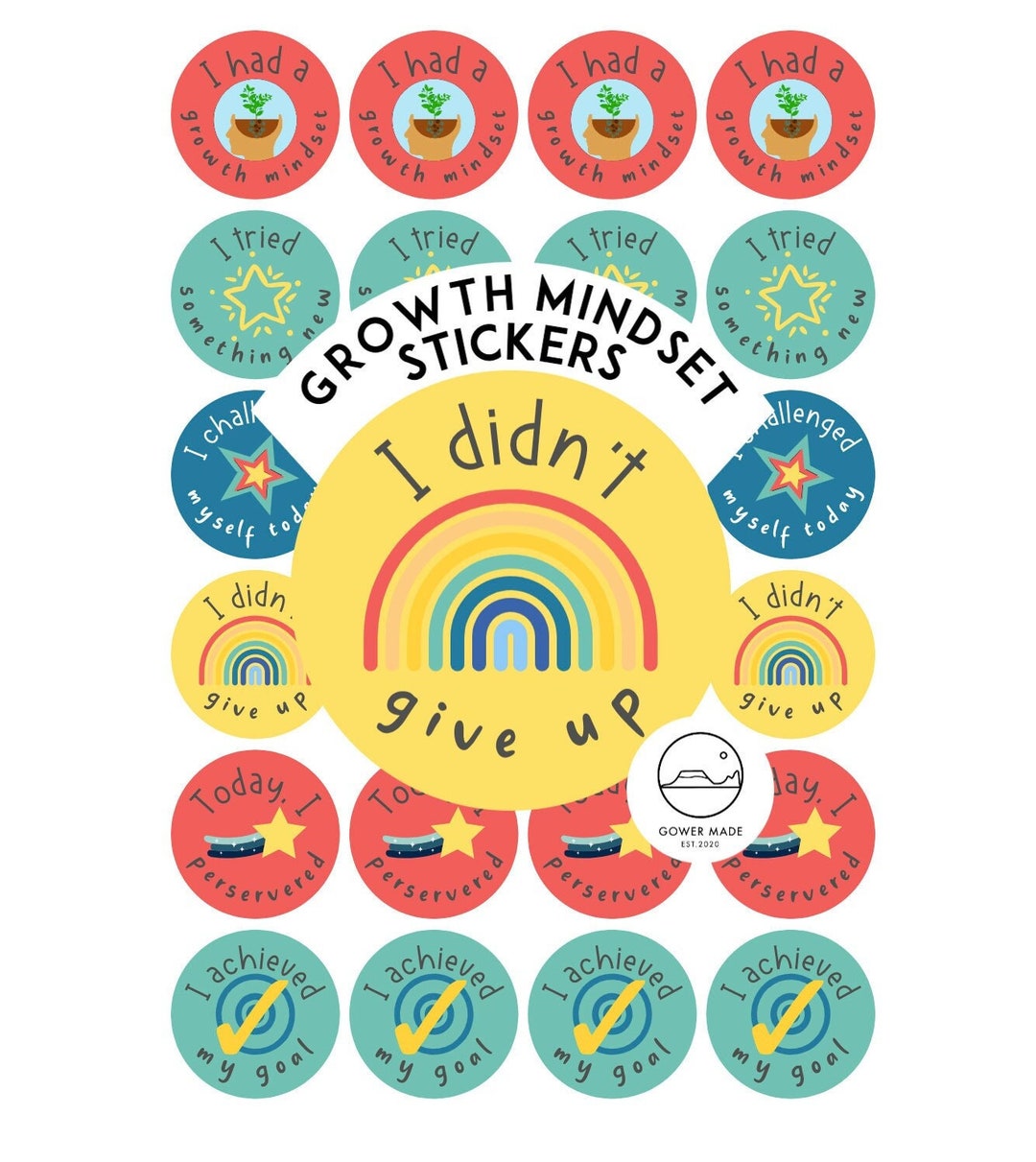 Growth Mindset Stickers Teacher Reward Stickers Primary School - Etsy UK