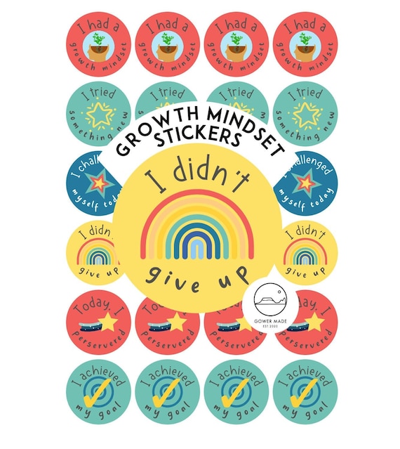 Growth Mindset Stickers Teacher Reward Stickers Primary - Etsy UK