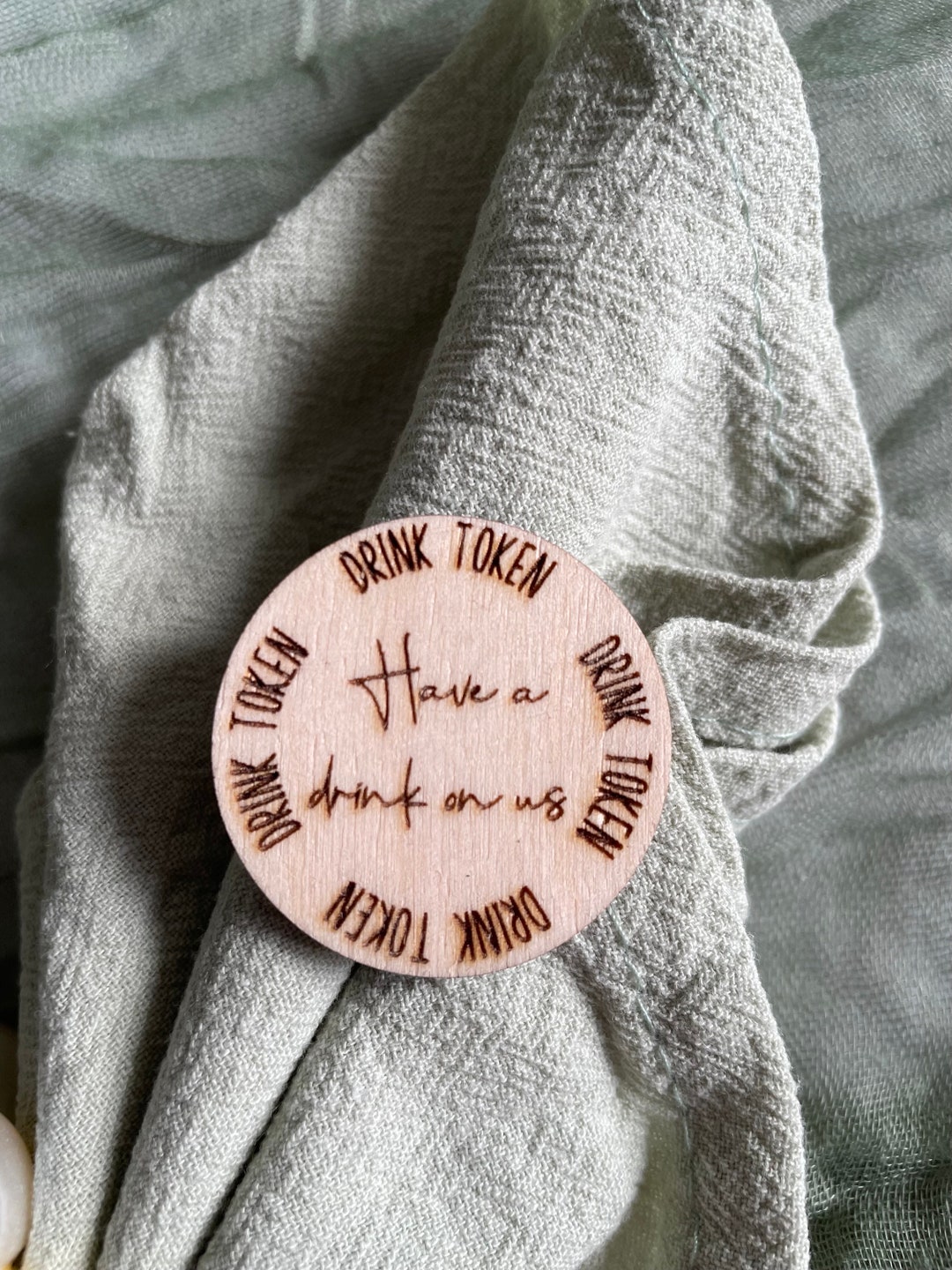 Wooden Drinks Tokens for Parties Wedding Celebrations Birthday Wedding ...