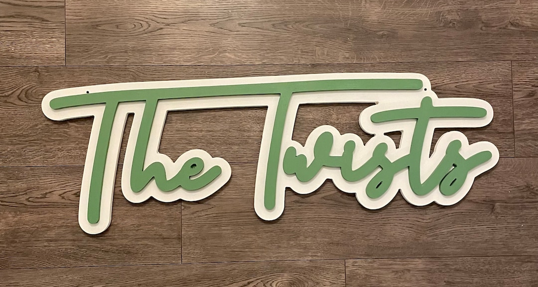 Wooden Surname Sign for Wedding Celebration Custom Made Double Layered ...